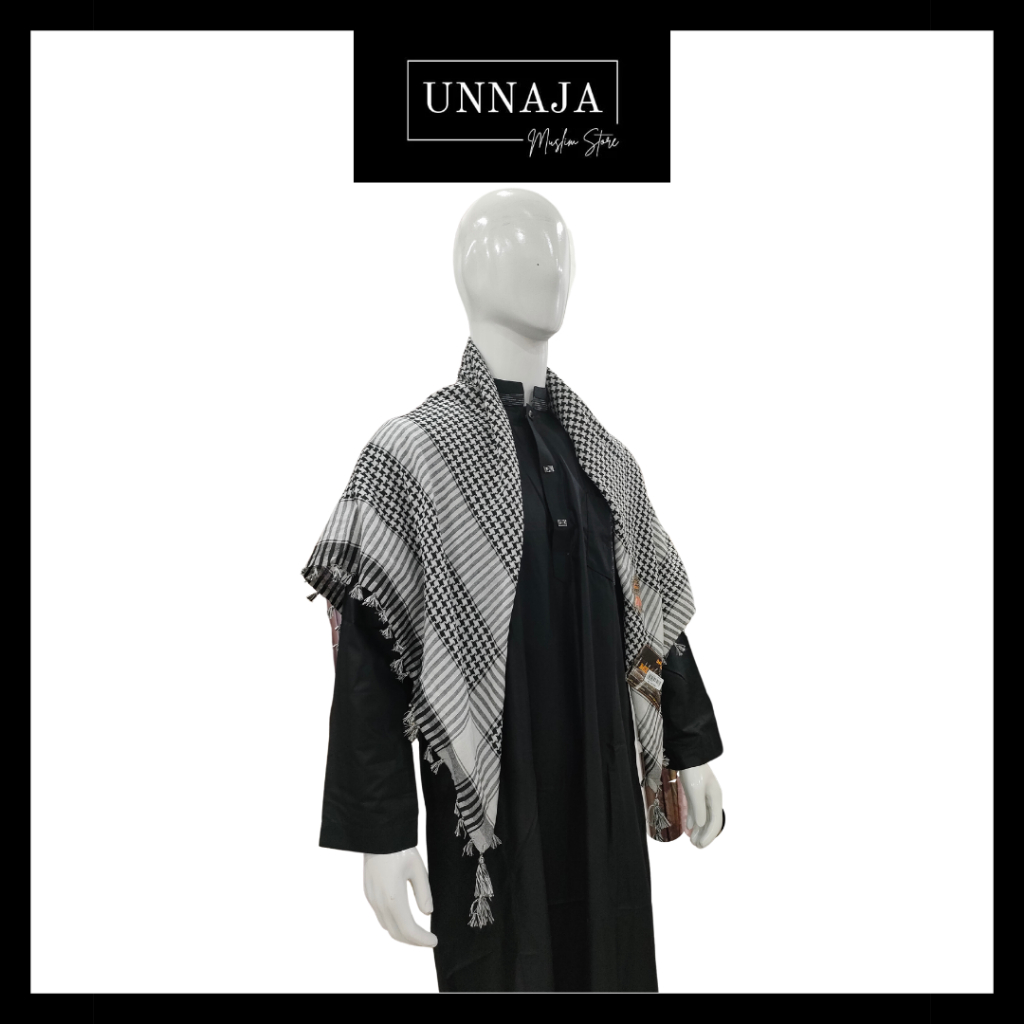 Jual UMS - Sorban Tenun Monochrome Palestina / Sorban Keffiyeh ...