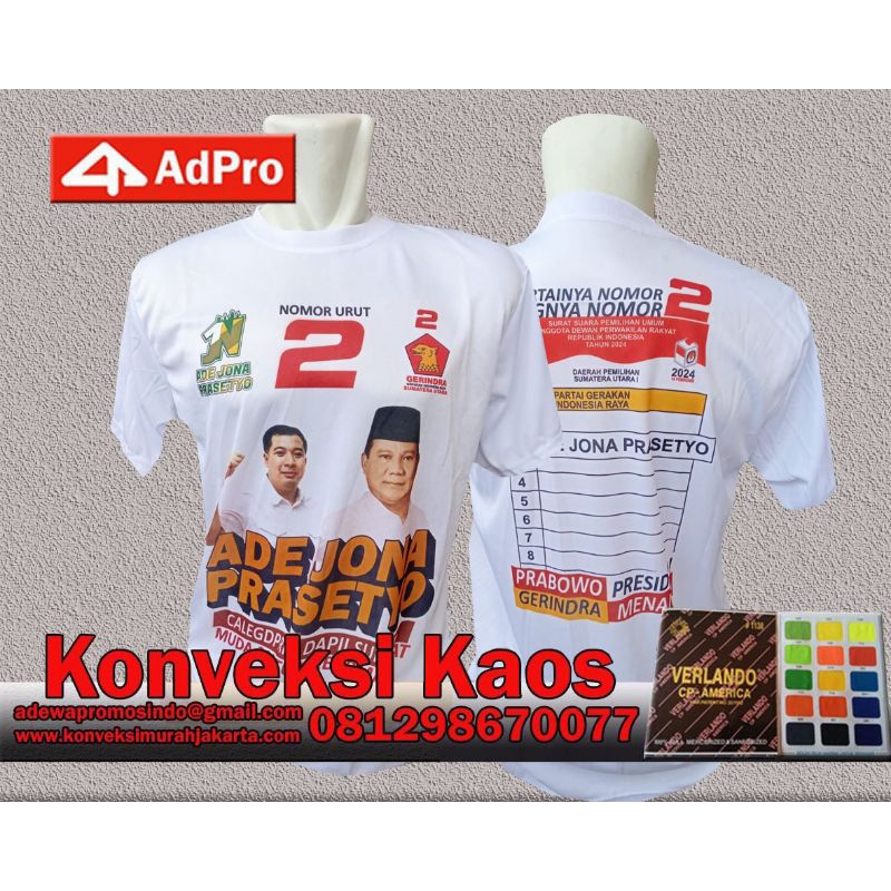 Jual KAOS PARTAI BAHAN HYGET SUPER 110gr | Shopee Indonesia