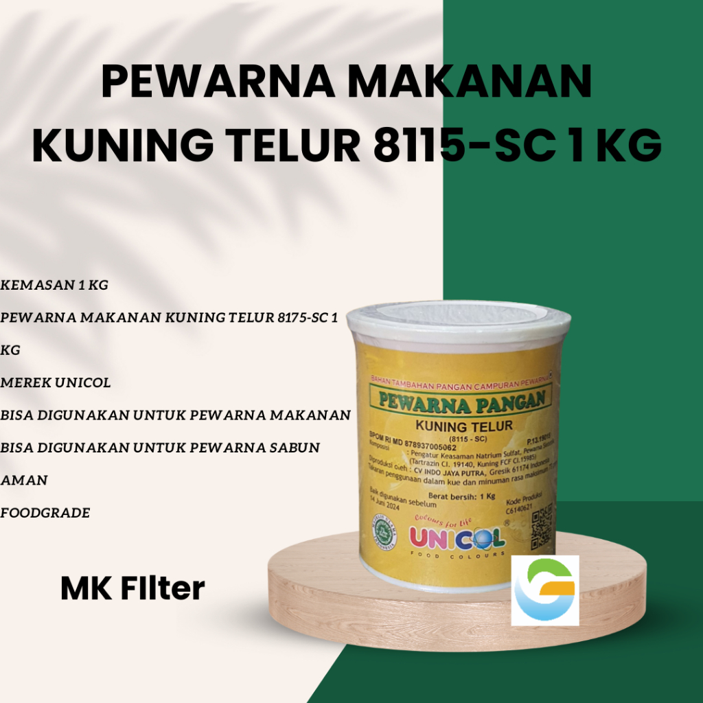 Jual Pewarna Makanan Kuning Telur 8115-Sc1 Kg - UNICOL - Pewarna Sabun ...