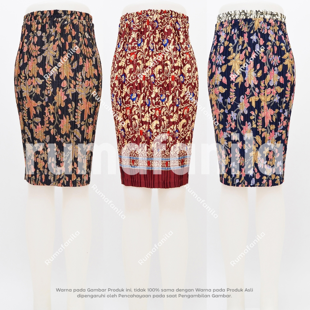 Jual Rok Pendek Batik Plisket Premium Bawahan Kebaya Modern Plisket ...