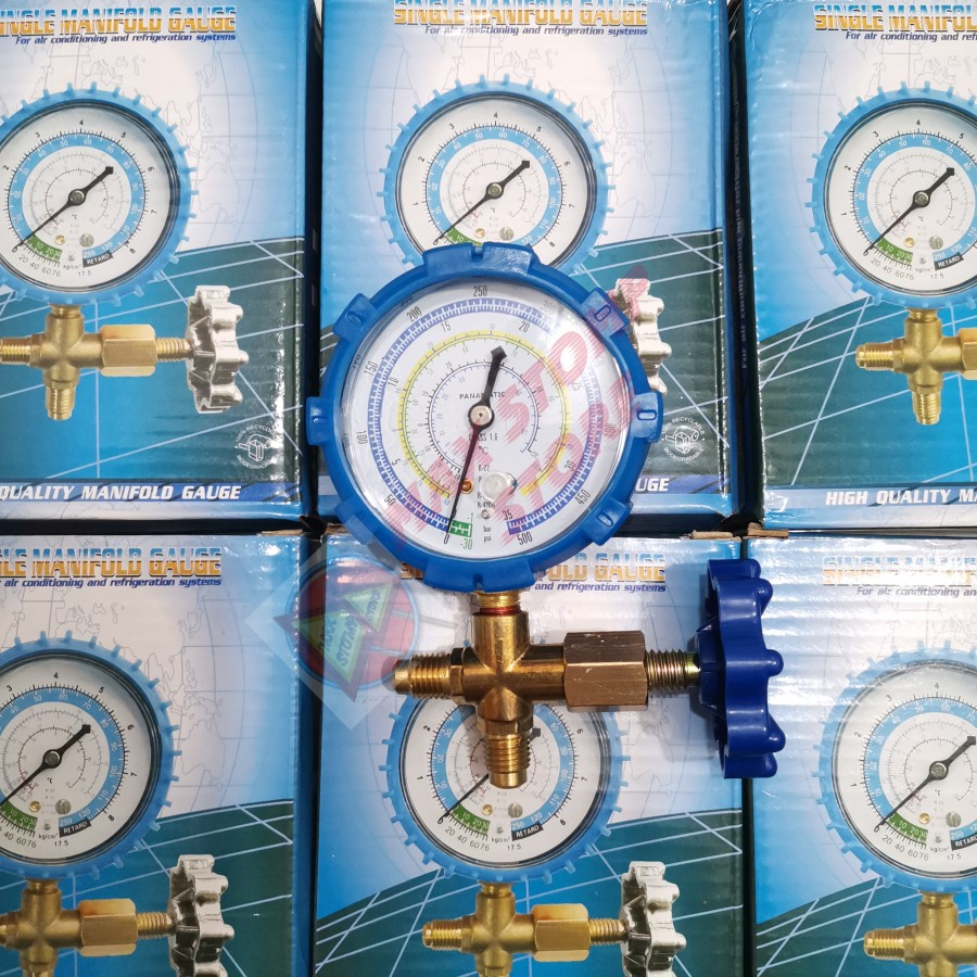 Jual Manifold Manifol Low Alat Ukur Tekanan Freon AC R22 R32 R134 R410 ...