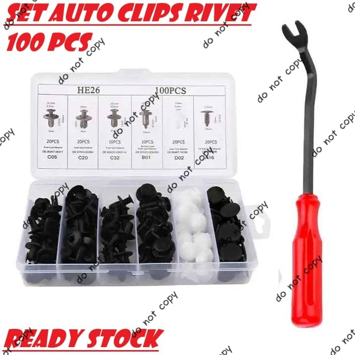 Jual Baut Rivet Mobil Motor Universal Clip Baut Rivet Fastener Set ...
