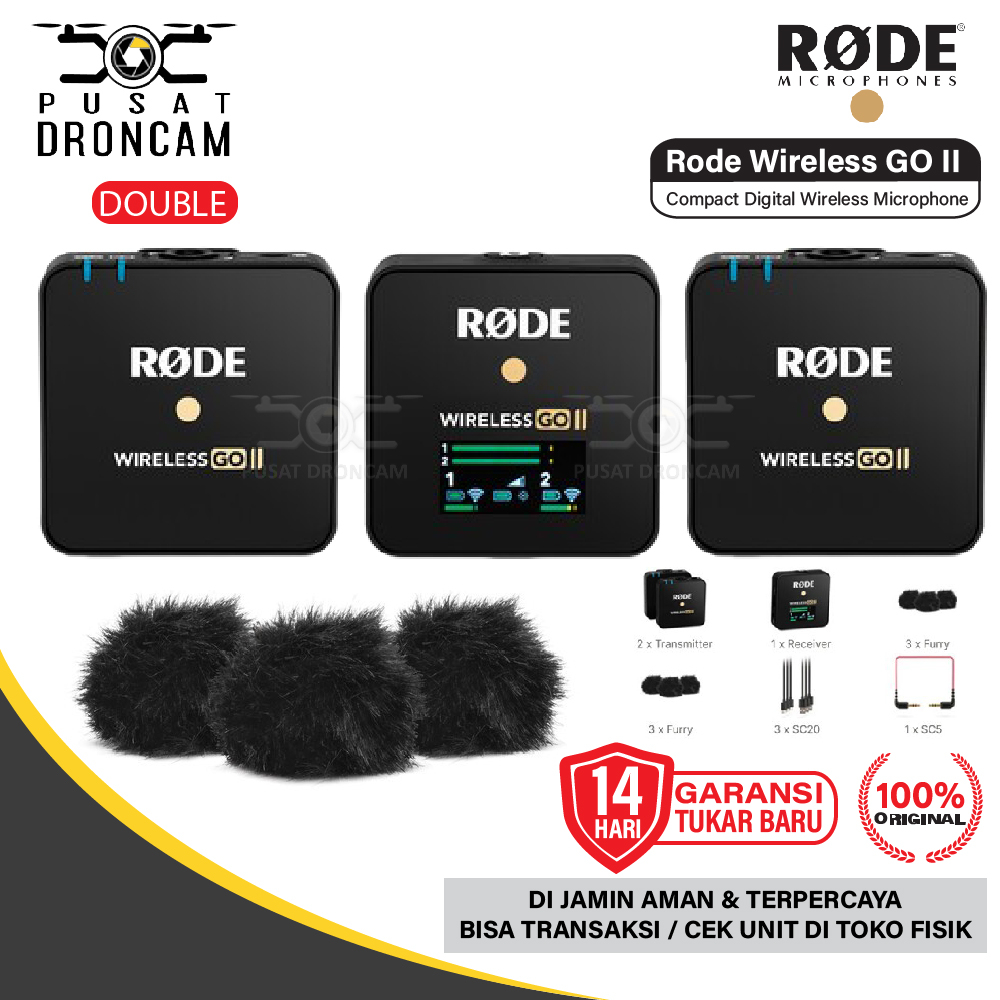 Jual Mic Rode Wireless GO II 2-Person Compact Digital Wireless ...