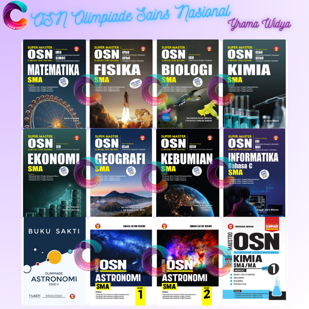 Jual Super Master OSN Olimpiade Sains Nasional SMA Matematika Kimia Fisika Biologi Geografi ...