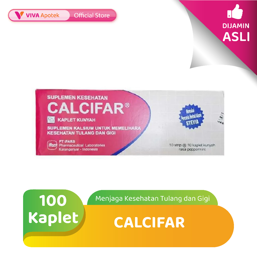 Jual Calcifar untuk Menjaga Kesehatan Tulang dan Gigi (100 Kaplet ...