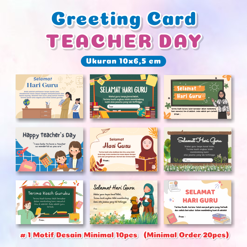 Jual Greeting Card TEACHER'S DAY - Gift Card - Kartu Ucapan Hari Guru - Greeting Card Teacher's ...