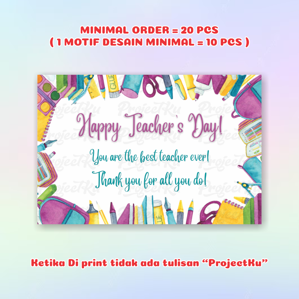Jual Greeting Card TEACHER'S DAY - Gift Card - Kartu Ucapan Hari Guru - Greeting Card Teacher's ...