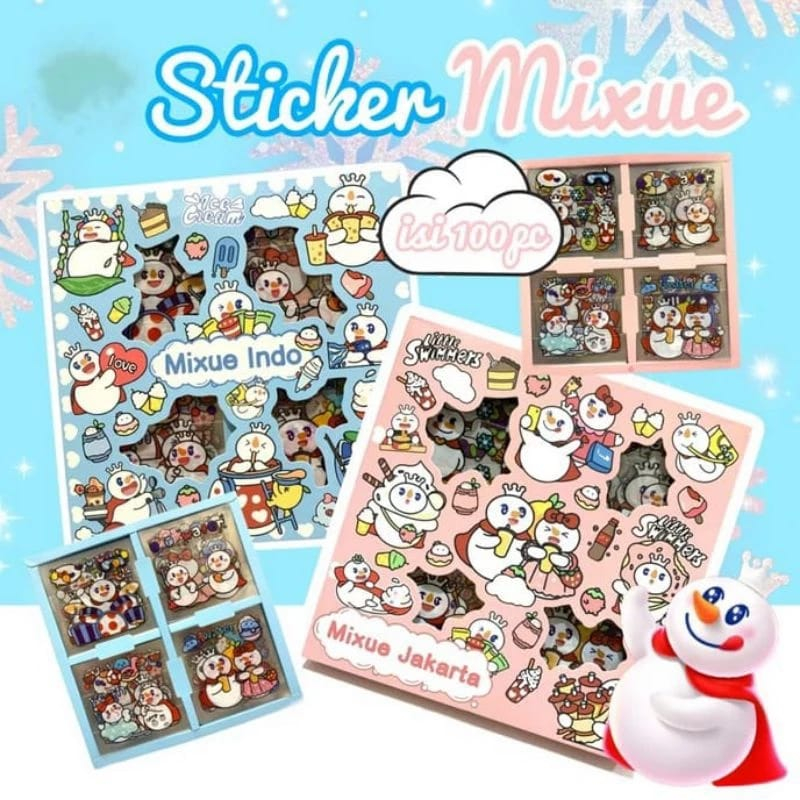 Jual Stiker aesthetic mixue - stiker warna warni mixue - stiker ...