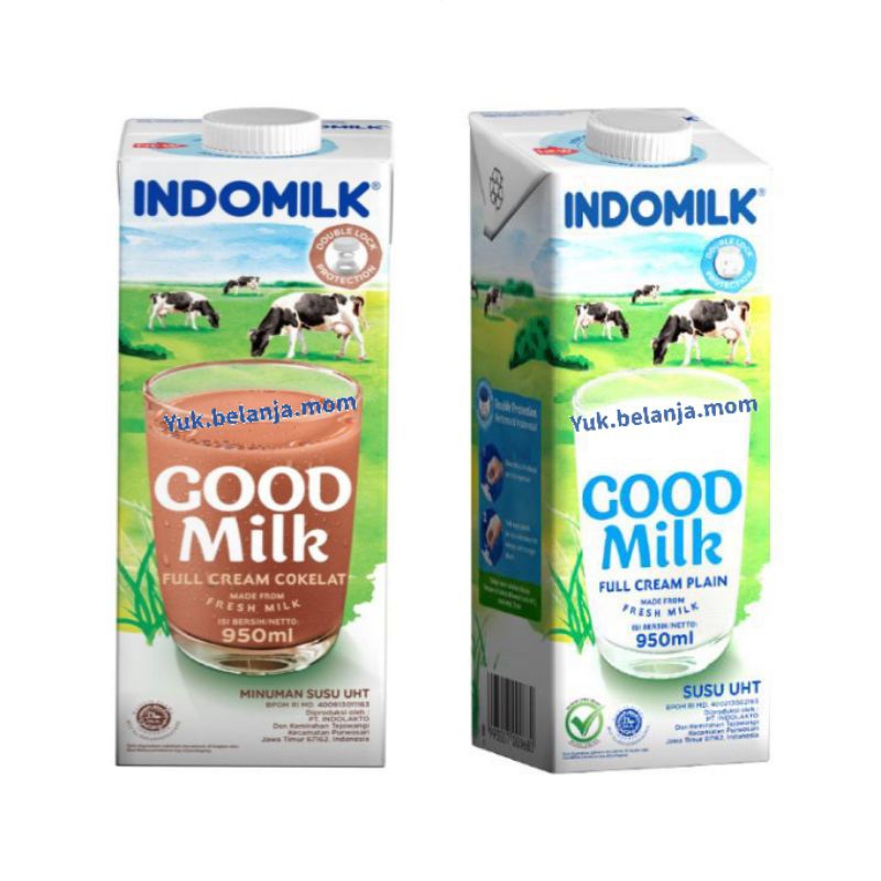Jual susu uht indomilk full cream / coklat 950ml | Shopee Indonesia