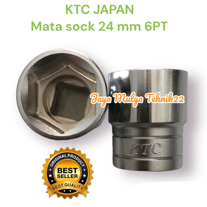 Jual KTC Mata sock 24 mm 6PT 1/2 inch / Kunci sock 24 mm KTC Japan original B4-24 / Alat bengkel ...