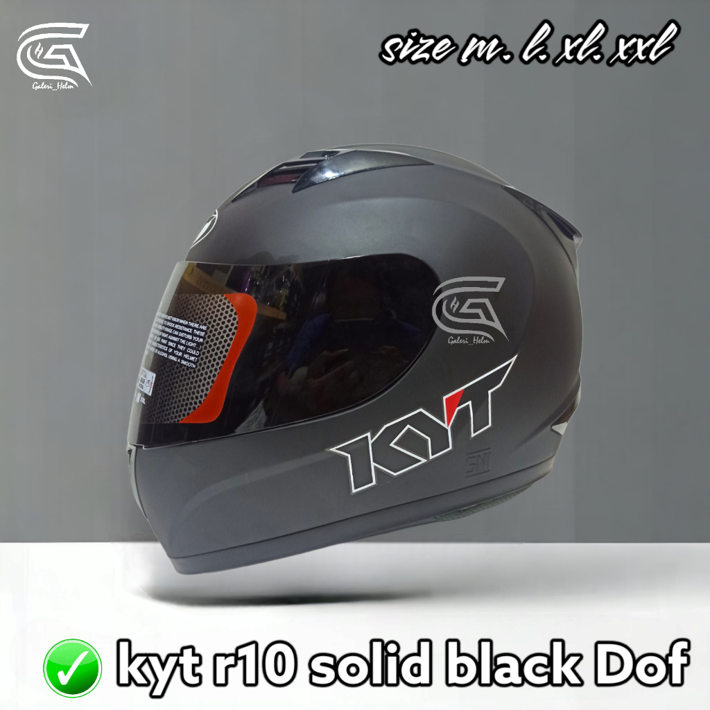Jual HELM KYT R10 SOLID POLOS|FULL FACE | Shopee Indonesia