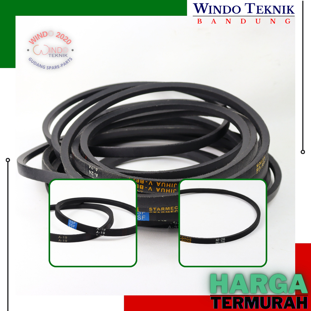 Jual VANBELT MESIN CUCI MULTI size M 19 - M 27 / V BELT / FANBEL ...