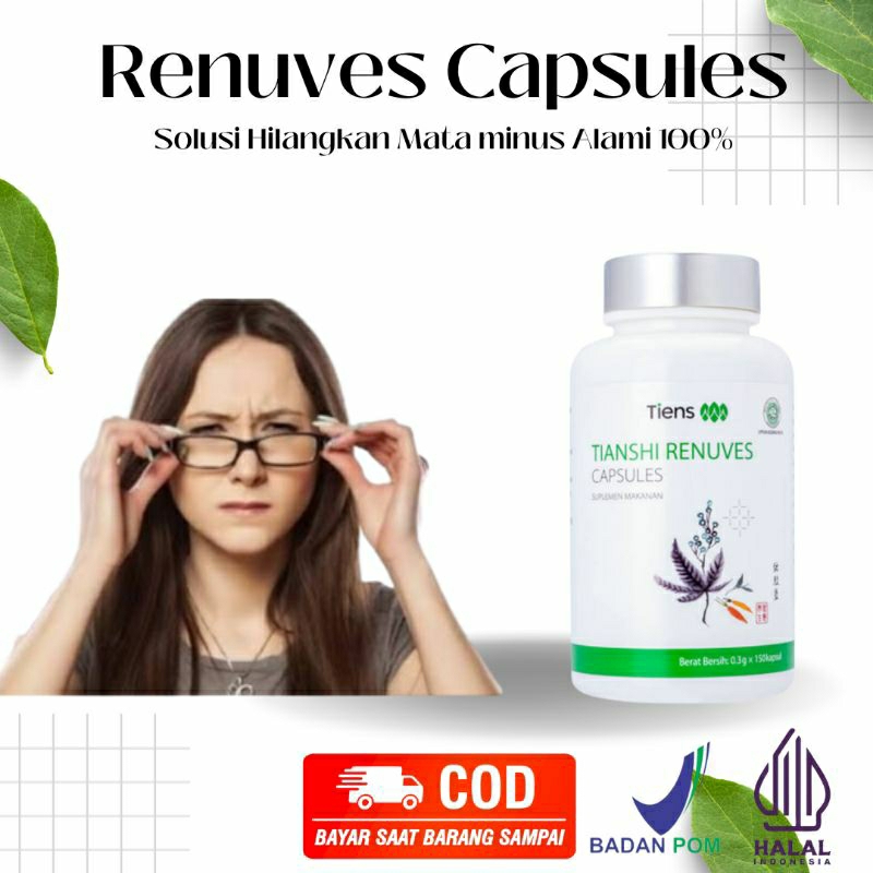 Jual TIENS RENUVES CAPSULE (PENGHILANG MATA MINUS DAN MATA RABUN/100% ...
