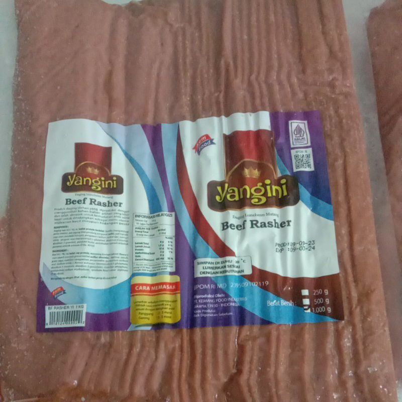 Jual Yangini Beef Rasher 1kg | Shopee Indonesia