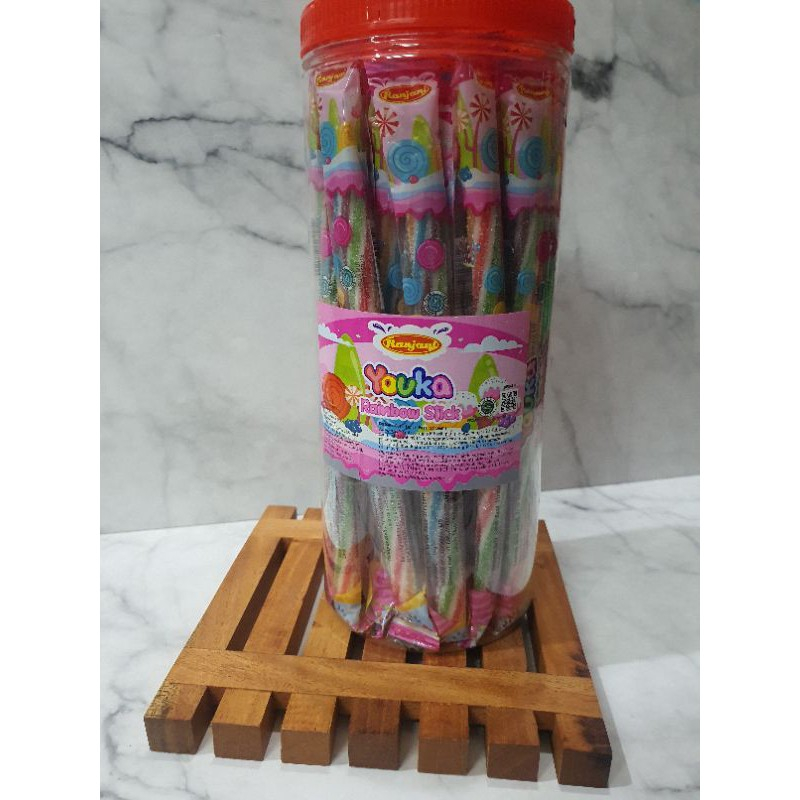Jual Permen Cemilan Snack Youka Roll Buah Rainbow Jelly Anak Murah (isi ...