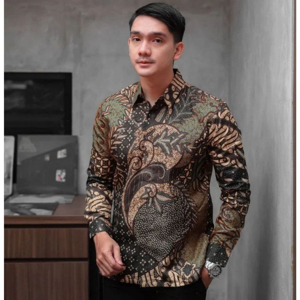 Jual KEMEJA BATIK PRIA LENGAN PANJANG BAJU BATIK PRIA BATIK PEKALONGAN ...