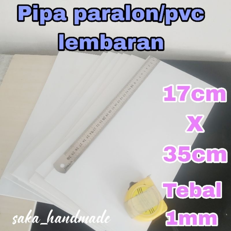 Jual PIPA PARALON/PVC LEMBARAN (17cm X 35cm) TEBAL 1mm | Shopee Indonesia