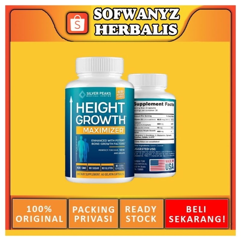 Jual Height Growth Maximizer Usa 100% Asli Obat Peninggi Badan Super ...