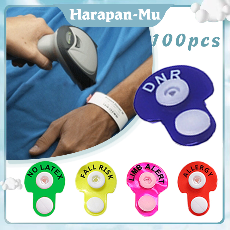 Jual Klip Resiko Penanda Pasien DNR 100pcs ID Band Snap Klip Resiko ...