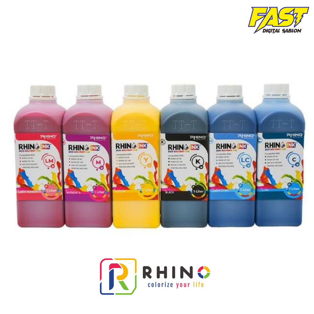 Jual Tinta Eco Solvent Rhino 1 Liter (CMYK) | Shopee Indonesia