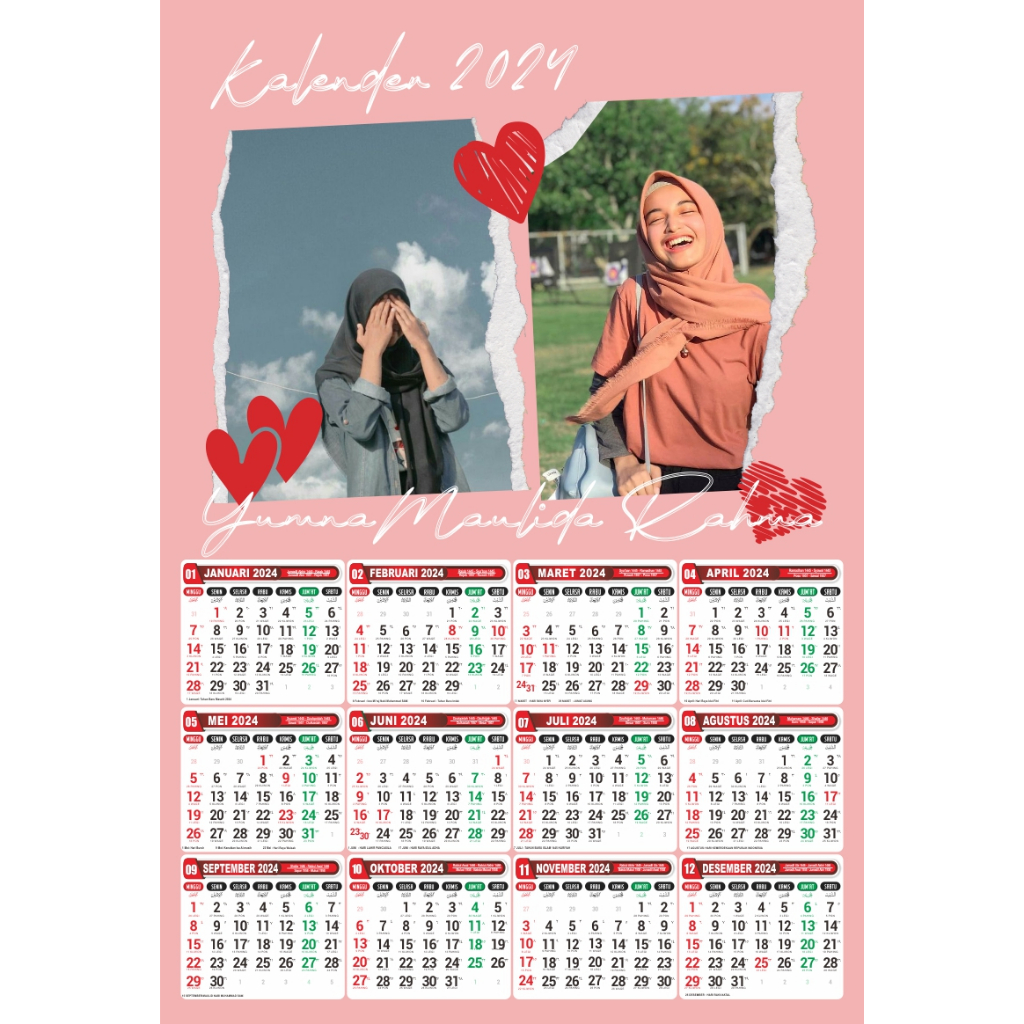 Jual Kalender Karakter 2024 / Kalender Foto / Kalender Custom | Shopee ...