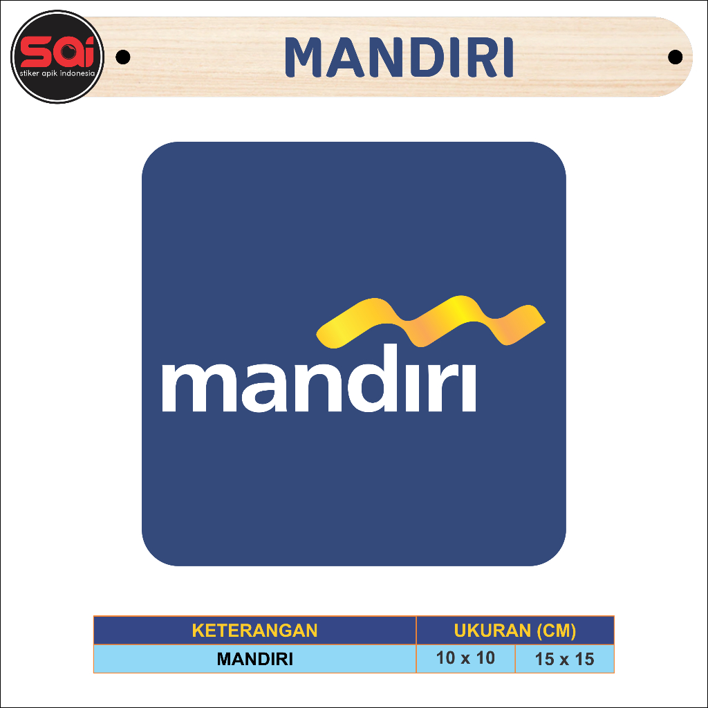 Jual stiker vinyl anti air LOGO BCA MANDIRI BRI BNI TRANSFER TUNAI ...