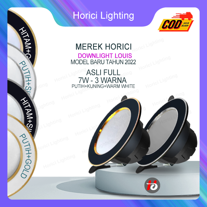 Jual Horici 7W Model Baru Downlight Asli Full Terang Body Silver & Gold ...
