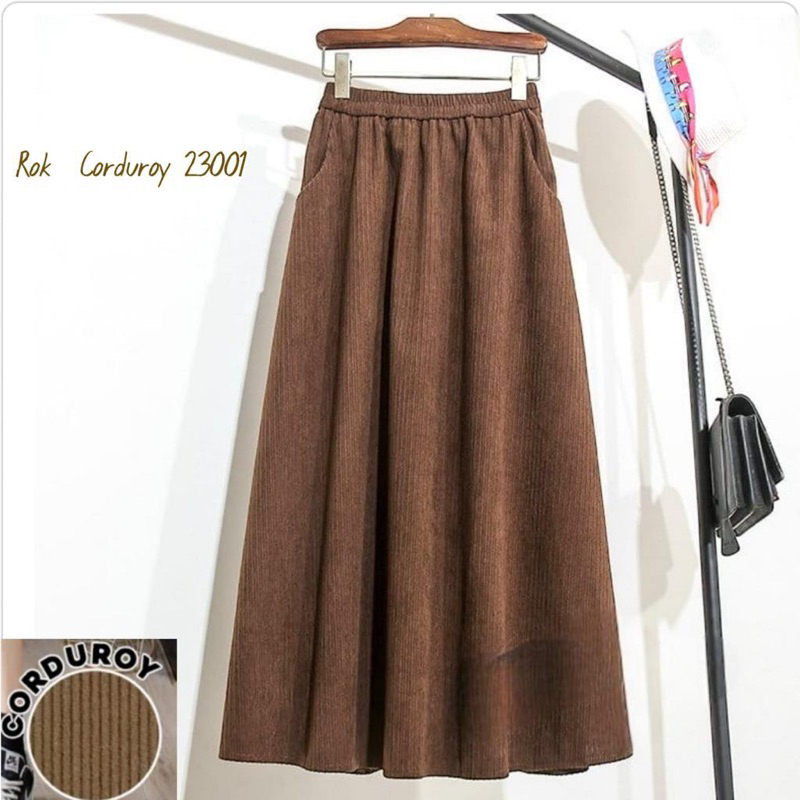 Jual [Semata Kaki] naddean - Rok Panjang Bahan Corduroy Maxi Velvet ...