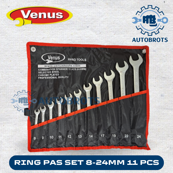 Jual VENUS Kunci Ring Pas Set 8-24 11pcs / Combination Wrench Set RRT 8-24 | Shopee Indonesia