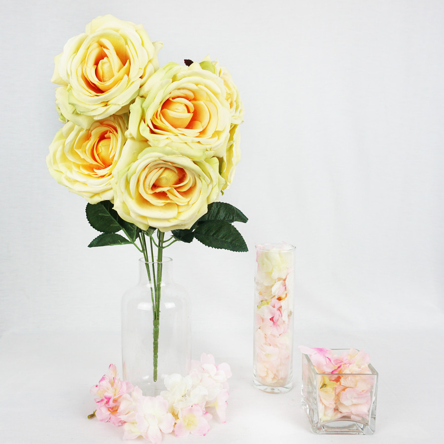 Jual HR ROSE X7 BUNGA HIAS/ DAUN PALSU/ DAUN DEKORASI/ BUNGA IMPORT ...