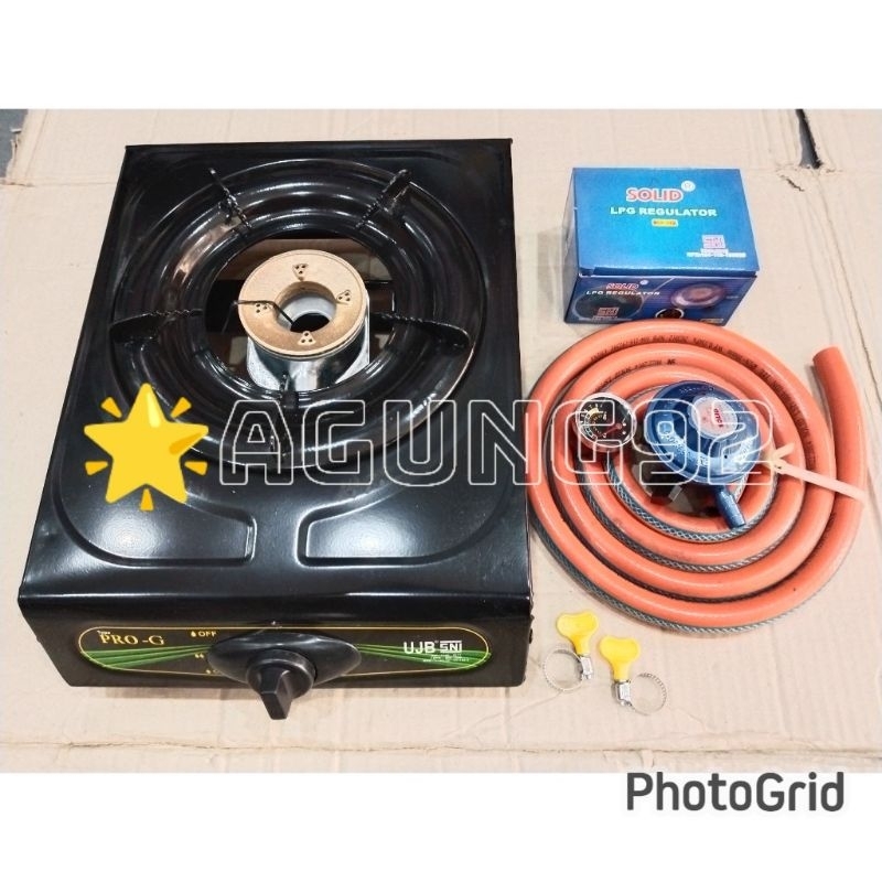 Jual KOMPOR GAS 1 TUNGKU PRO G DENGAN REGULATOR SOLID | Shopee Indonesia