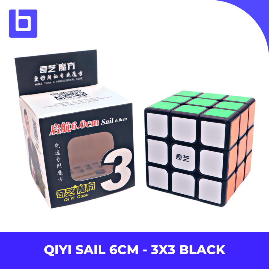 Jual Cube 3x3 Qiyi Sail 6.0 cm Black Base cube 3x3 - 6.0mm | Shopee ...