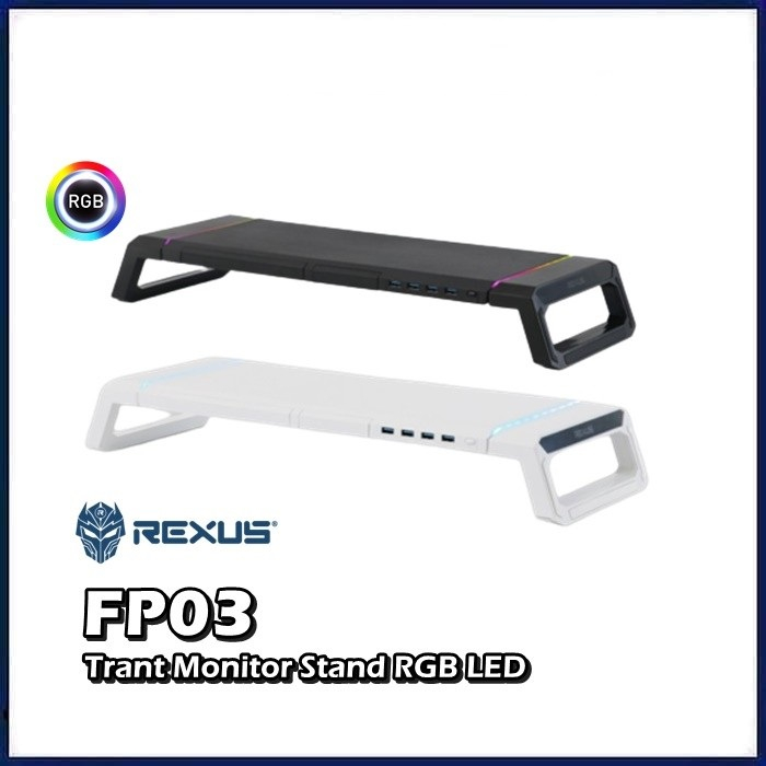Jual Rexus Monitor Stand Trant FP03 RGB LED with USB 3.0 | Shopee Indonesia