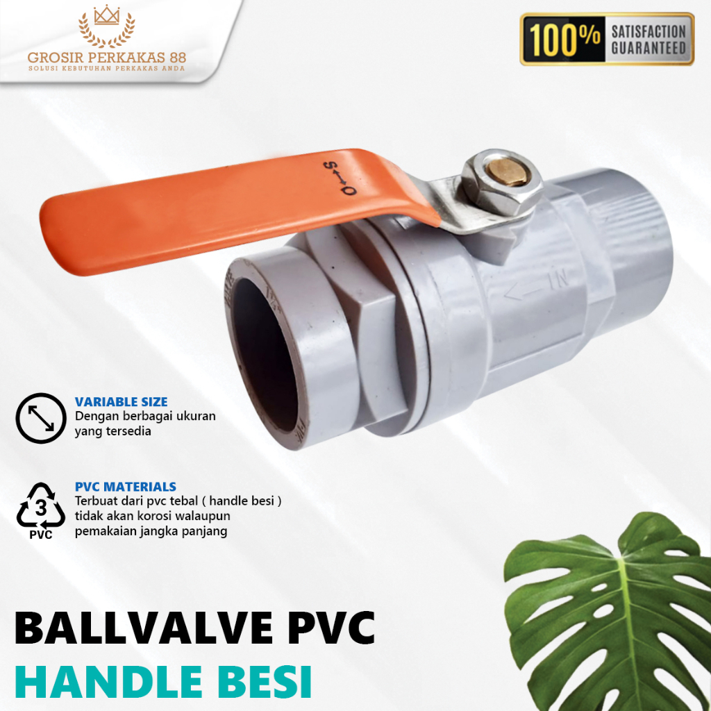 Jual Stop Kran Ball Valve Ballvalve Pvc Gomeo Gagang Besi | Shopee Indonesia