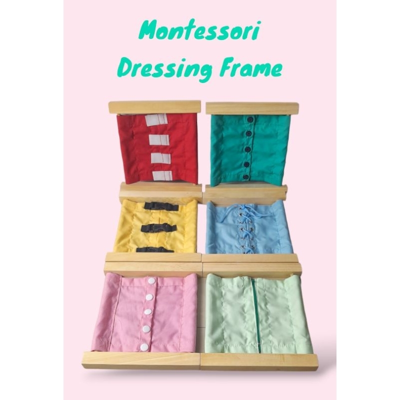 Jual Montessori Dressing Frame Mainan Belajar Kancing Baju | Shopee ...