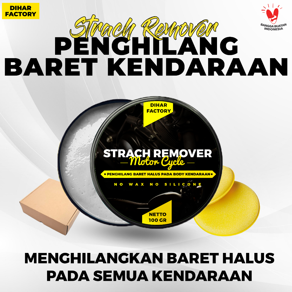 Jual DIHAR PENGHILANG BARET BODY MOTOR MOBIL WHITE RUBBING COMPOUND ...