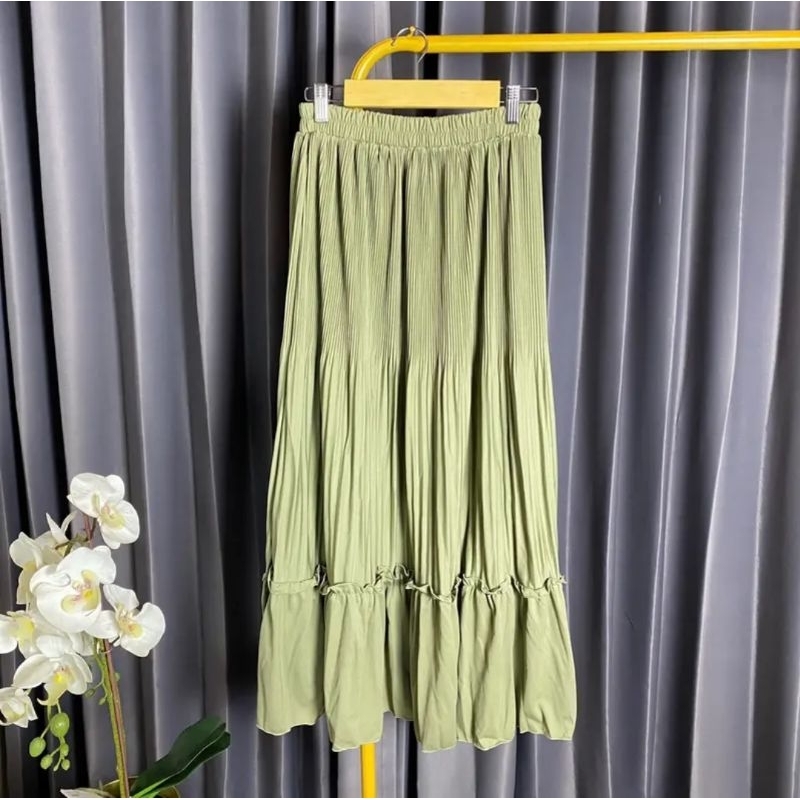 Jual ROK SKIRT HYGET CLARA SUPER PREMIUM / ROK PLISKET SUSUN | Shopee ...