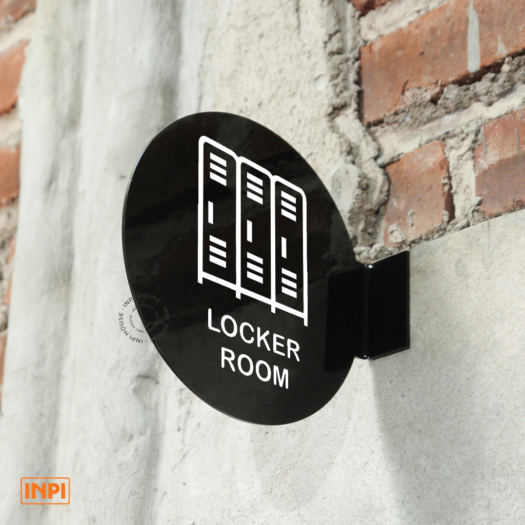 Jual Signage Acrylic Pop Up Sign Lingkaran 15 cm - Locker Room | Shopee ...