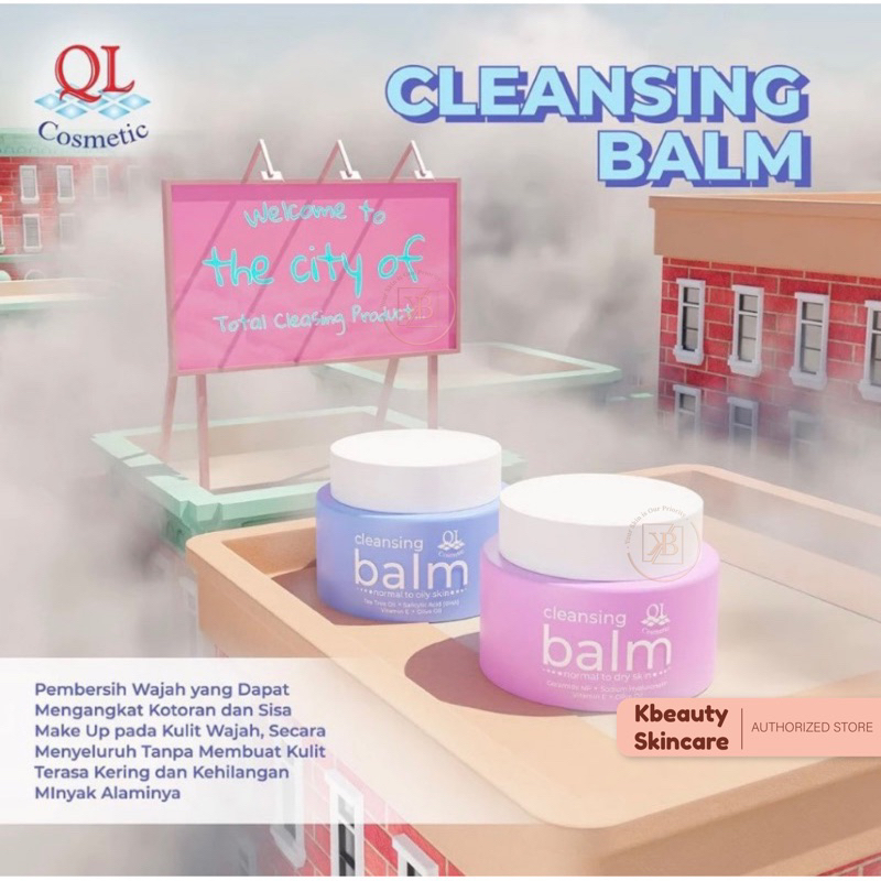 Jual QL Cosmetic Cleansing Balm Normal to Oily Skin / Dry Skin - 50 gr ...