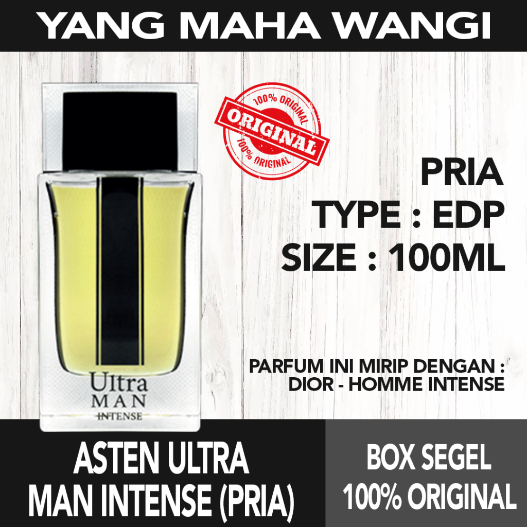Jual PARFUM ORIGINAL ASTEN ULTRA MAN INTENSE FOR MEN 100ML (BOX SEGEL ...