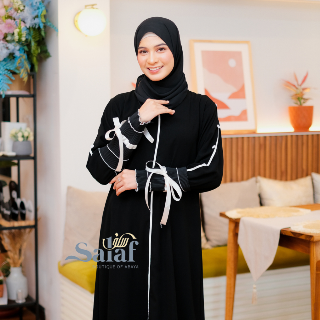 Jual Gamis Hitam Abaya Turkey Bahan Kain Saudi | Shopee Indonesia