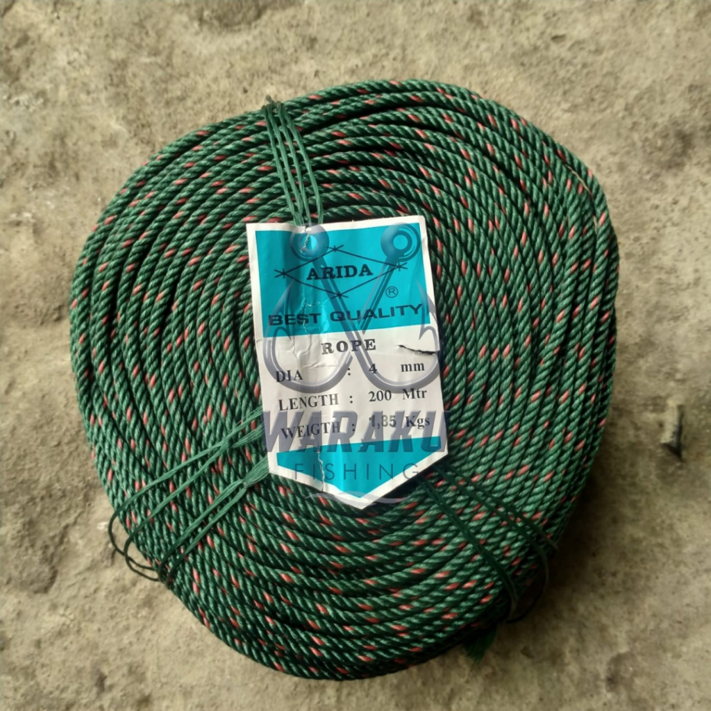 Jual Tali Tambang ARIDA 4mm Bintik Merah PER ROLL 200m | Shopee Indonesia