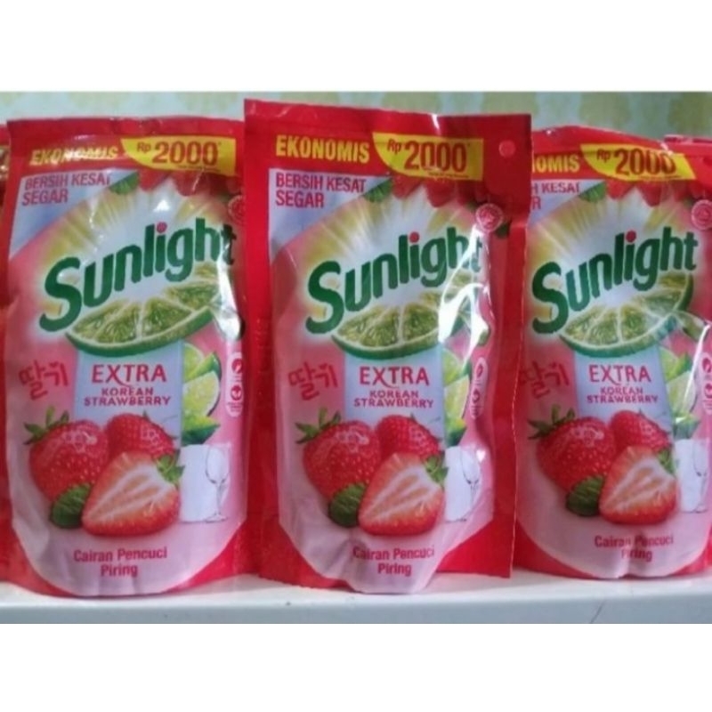 Jual Sunlight Extra Korean Strawberry 80ml isi 3 | Shopee Indonesia
