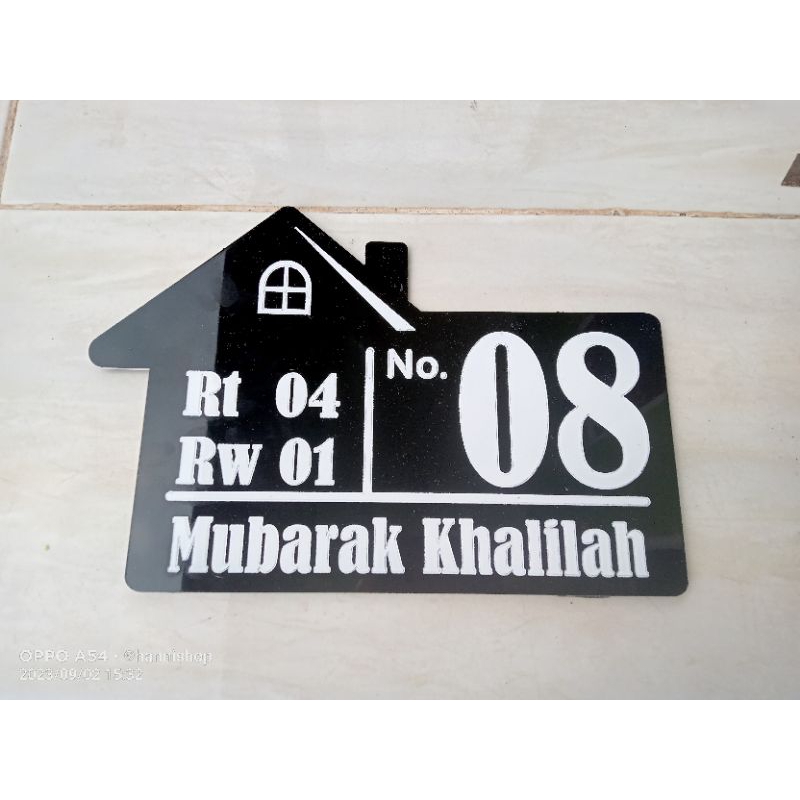 Jual Papan Nama Nomor Rumah Akrilik Laser Cutting VM01 | Shopee Indonesia