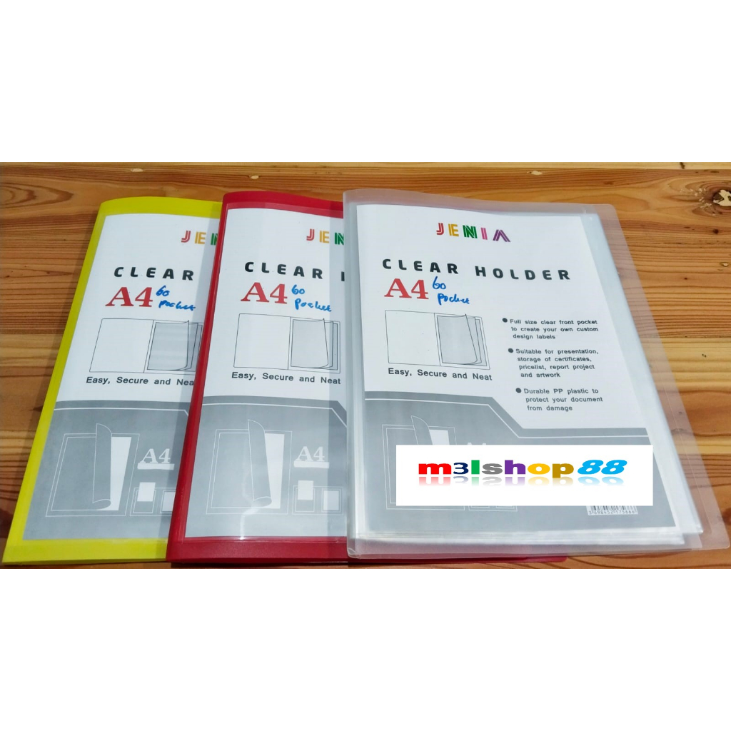 Jual Clear holder A4 60 lembar Jenia-1 pcs | Shopee Indonesia