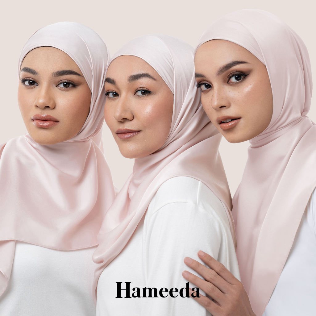Jual Hameeda - VANITY 2in1 Instant Silk Pashmina Hijab with Inner ...