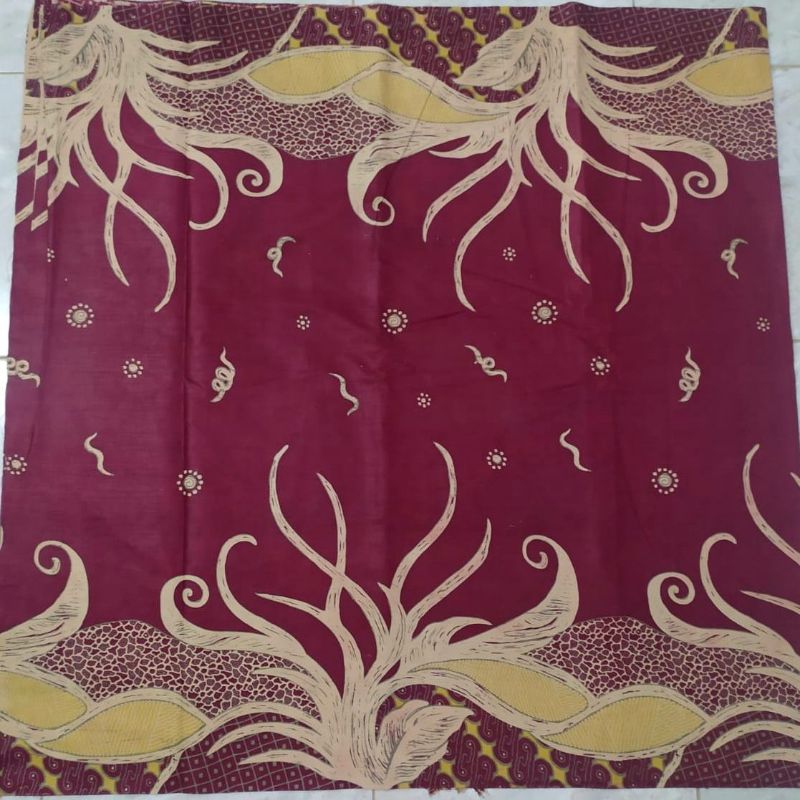 Jual kain batik printing warna merah/marun | Shopee Indonesia