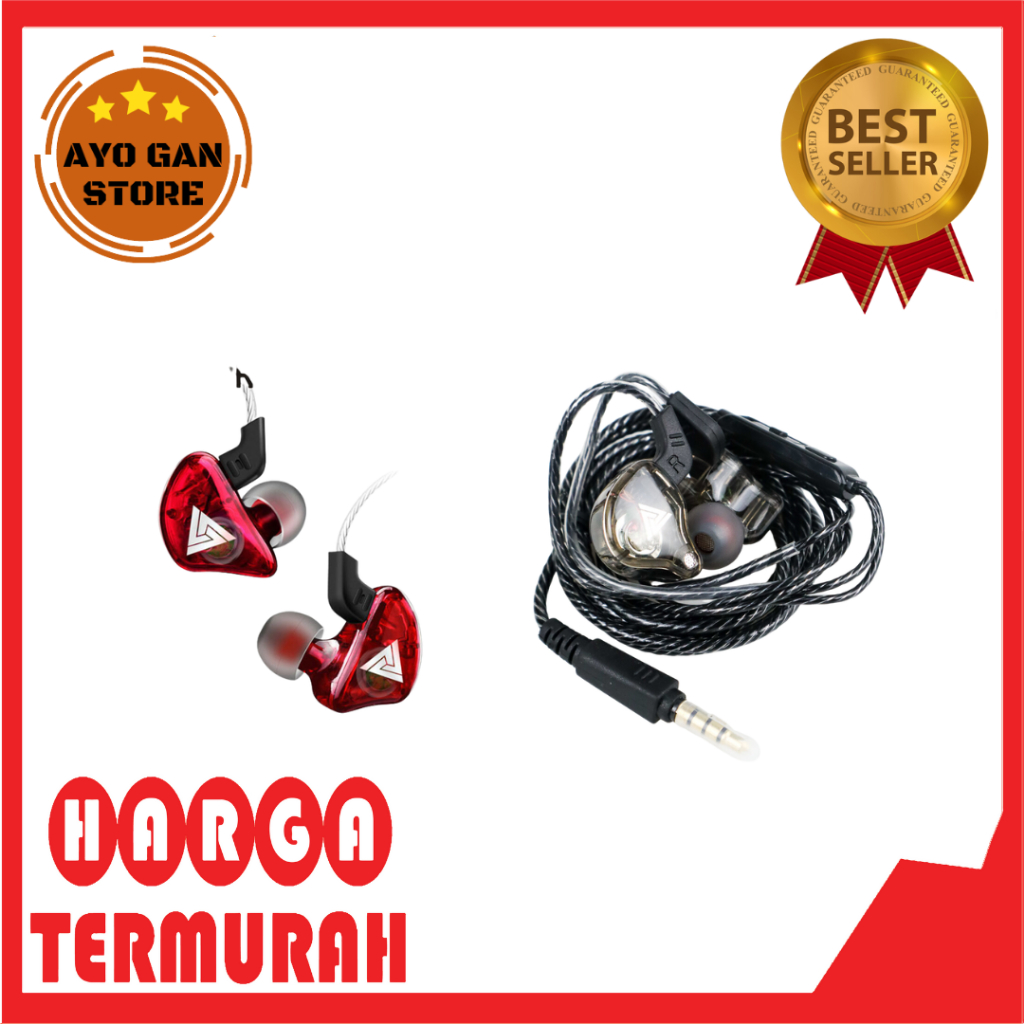 Jual QKZ HiFi Earphone Bass Dynamic Driver with Mic | Shopee Indonesia