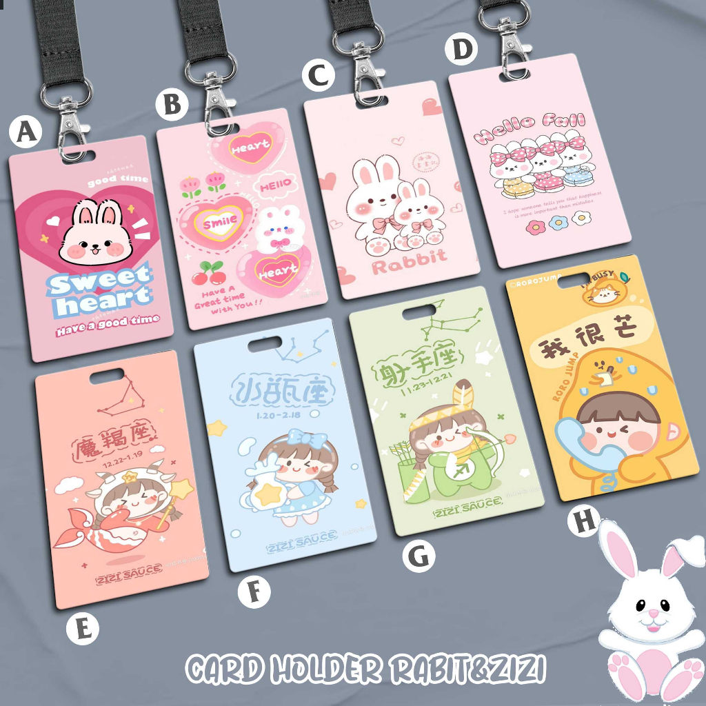 Jual LANYARD CARD HOLDER Name Tag Motif Zizi Sauce and Rabbit Kartu E ...