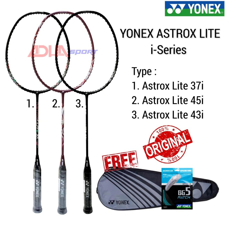 Jual Raket Badminton Yonex Astrox Lite 37i / 43i / 45i i-Series Original ADHASPORTSTORE | Shopee ...